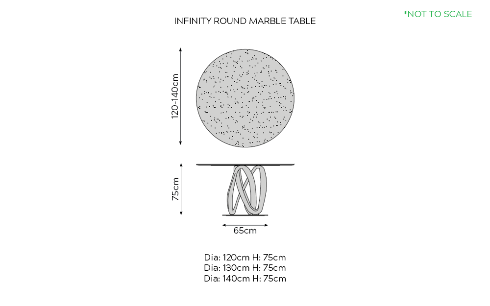 Porada Infinity Round Marble Table